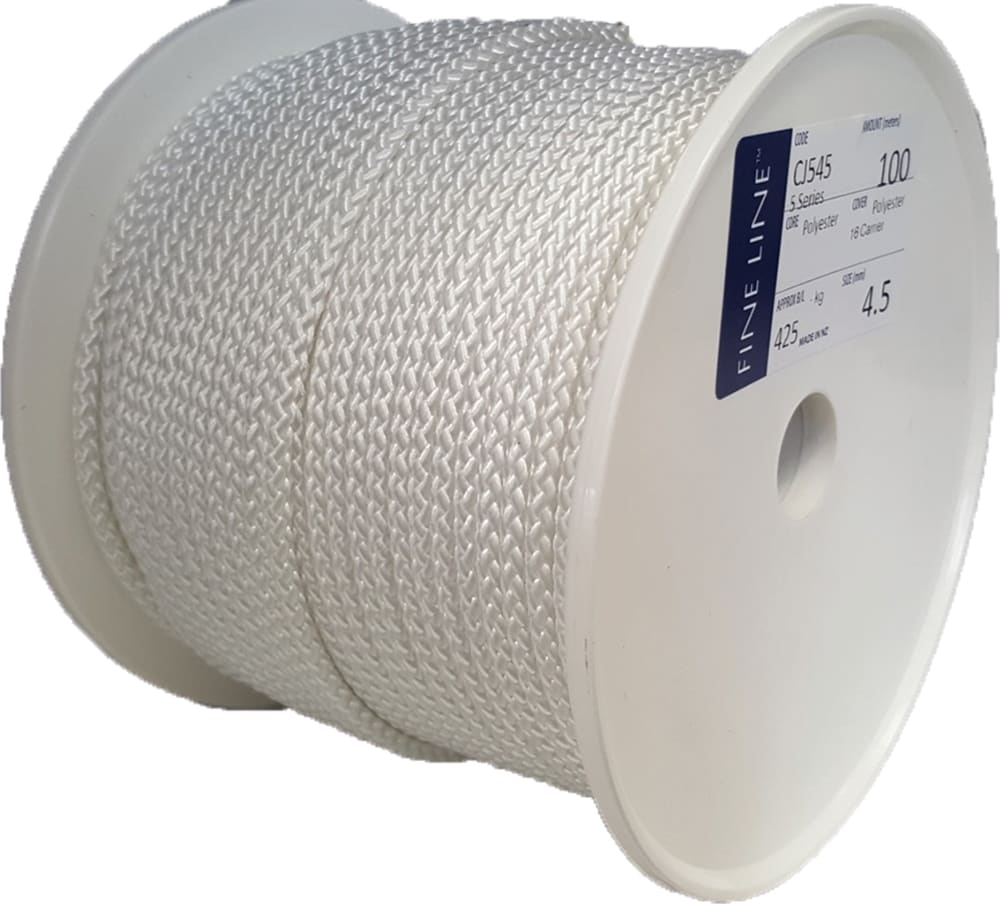 Polyester Coarse Braid 2mm x 100m - White (Each) for sale | NZ Safety ...