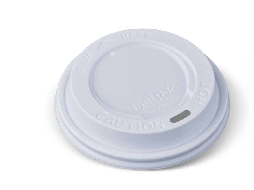 Detpak, Hot Cup Lid, White, Universal-8/12/16oz-1000-Case for sale - NZ ...