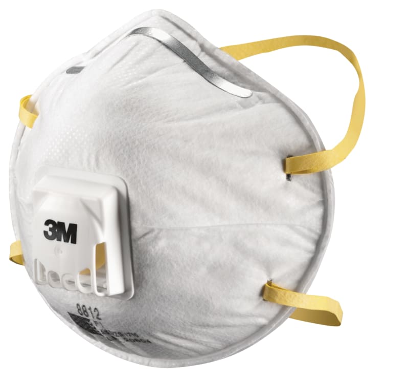 3M Cupped Particulate Respirator 8812, P1, valved-Classic, Medium-10 ...