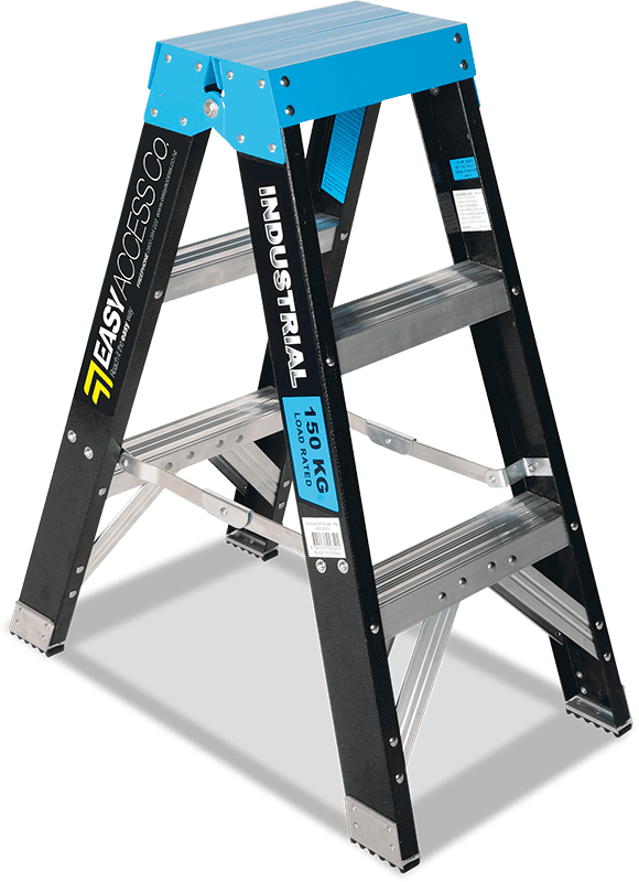 Easy Access Fibreglass 3 Step Double Sided Ladder-0.9m (Each) for sale ...