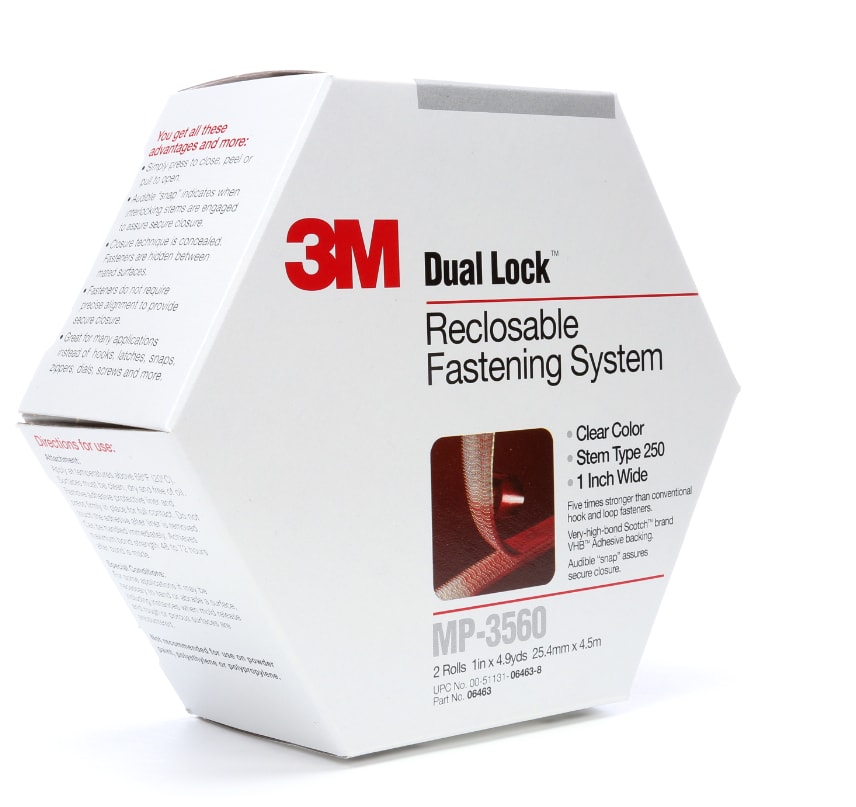 3M Dual Lock Reclosable Fastener MP3560 Mini Pack-25mm x 4.5m-2 Rolls ...