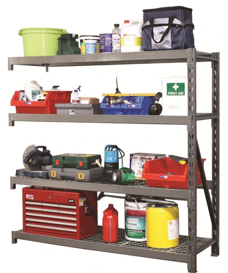Industrial Shelving Unit Add On Bay Kit - 4 Shelf-3000kg for sale - NZ ...