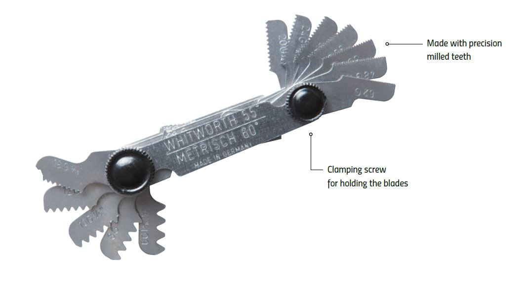 Screw Pitch Gauge - Metric Imperial 4-56TPI (Each) for sale - NZ Safety ...
