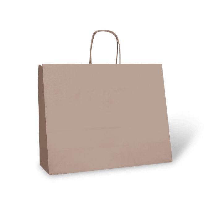 Recycled #22 Short Paper Twist Handle Bags-380 x 120 x 300mm-250-Carton ...