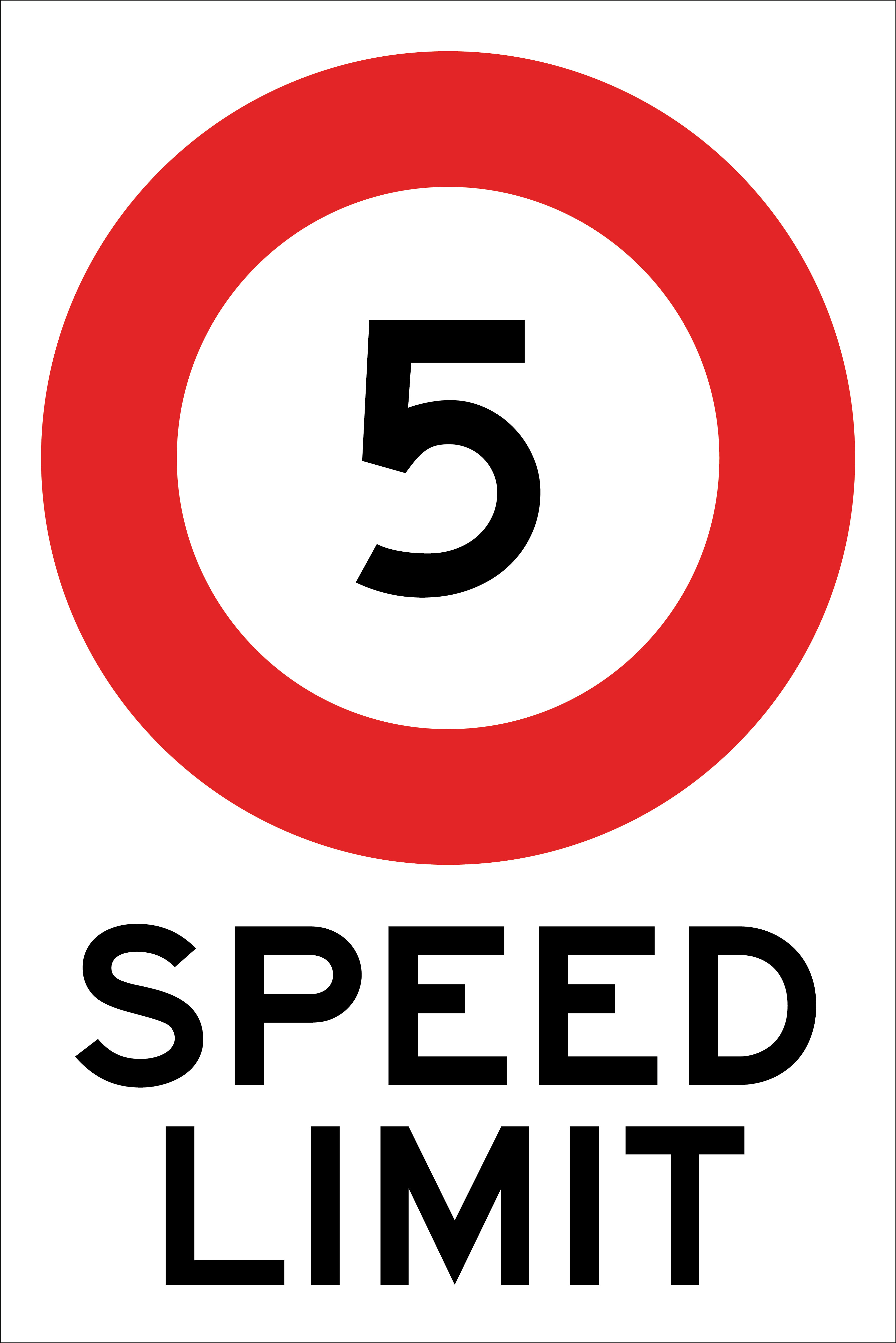 Speed Limit Sign | 5 Reflective-W450mm x H600mm-Single Sided for sale ...