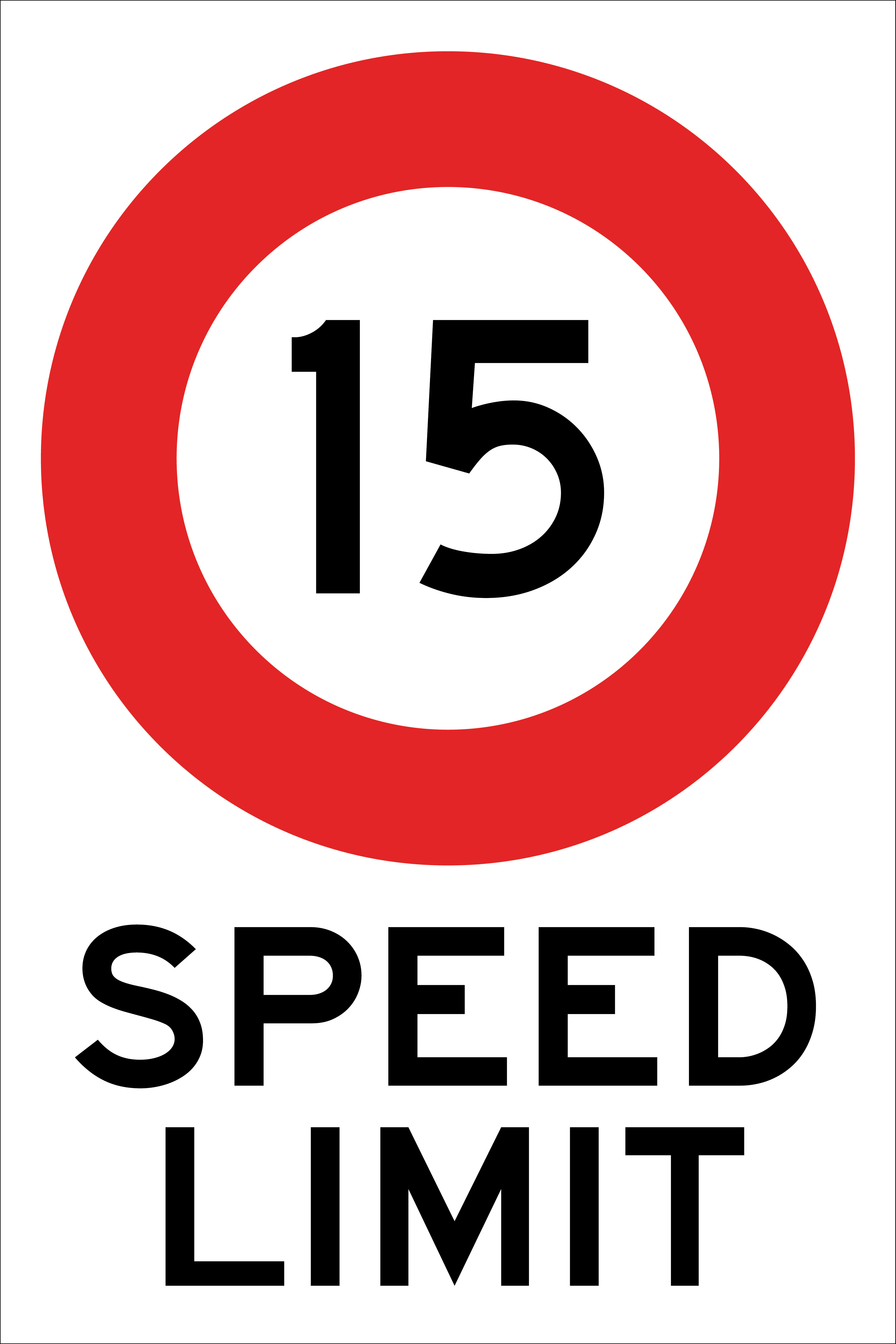 Speed Limit Sign | 15 Reflective-W450mm x H600mm-Single Sided for sale ...