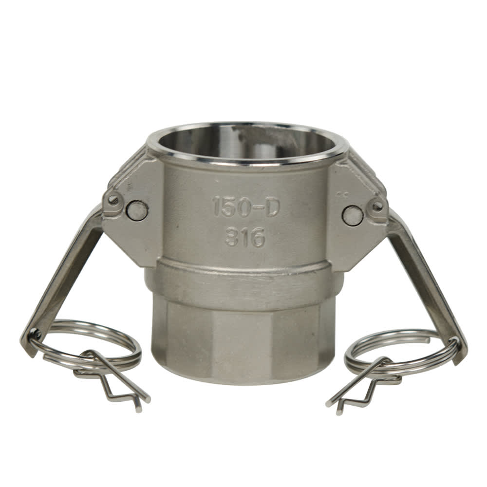 Type D - SS316 64mm Female Coupler to Female BSP (Each) for sale - NZ ...