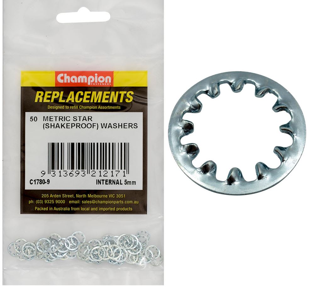 Champion Internal Star Washer-5mm-50-Pack for sale - NZ Safety ...