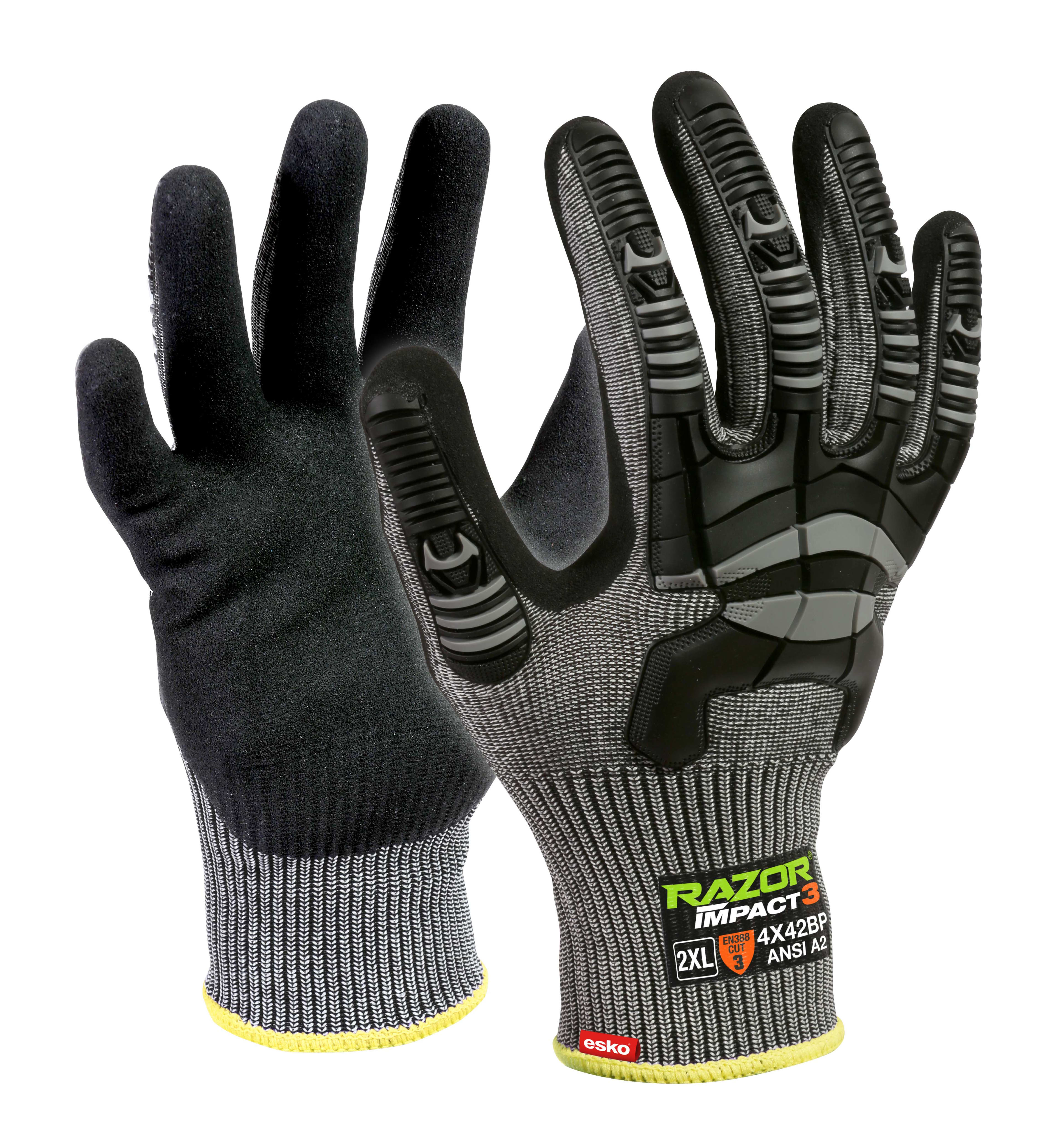 Razor Impact 3 Gloves (Pair) for sale - NZ Safety Blackwoods.