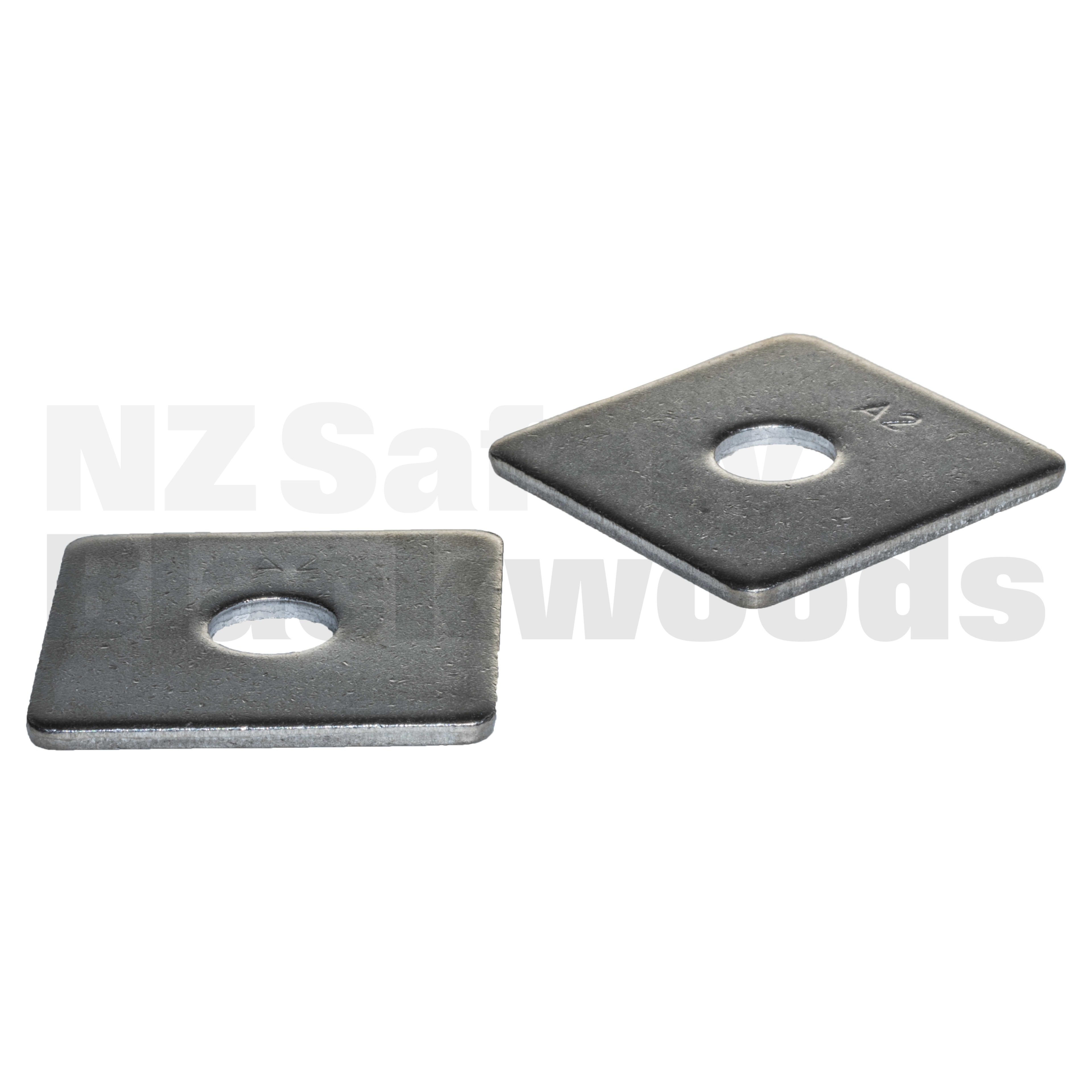 M12 x 50 x 50 x 3 SS304 Square Washer-50 Pack for sale | NZ Safety ...