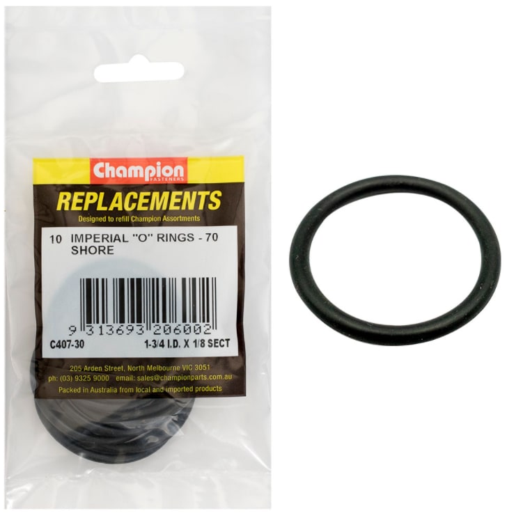Champion 1-3/4in (I.D.) x 1/8in Imperial O-Ring-10 Pack (Packet) for ...