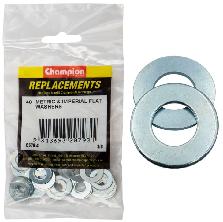 3/8 Metric & Imperial Flat Washers-40PK (Packet) for sale - NZ Safety ...