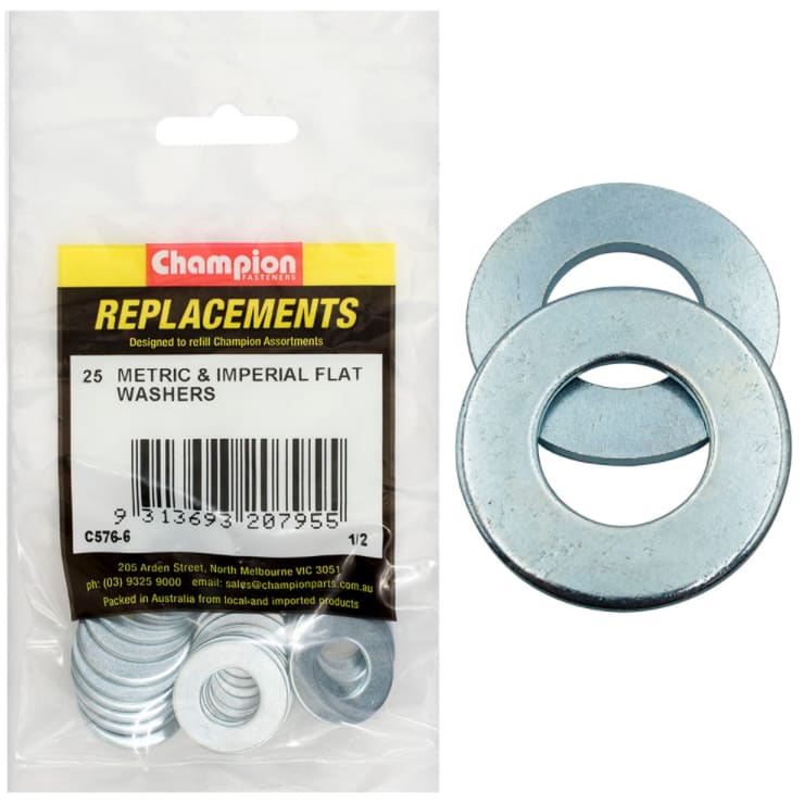1/2 Metric & Imperial Flat Washers-25PK (Packet) for sale - NZ Safety ...