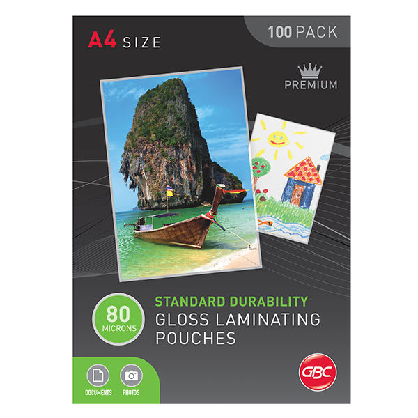 GBC A4 Gloss Laminating Pouch 80 Micron-Pack of 100 for sale - NZ ...