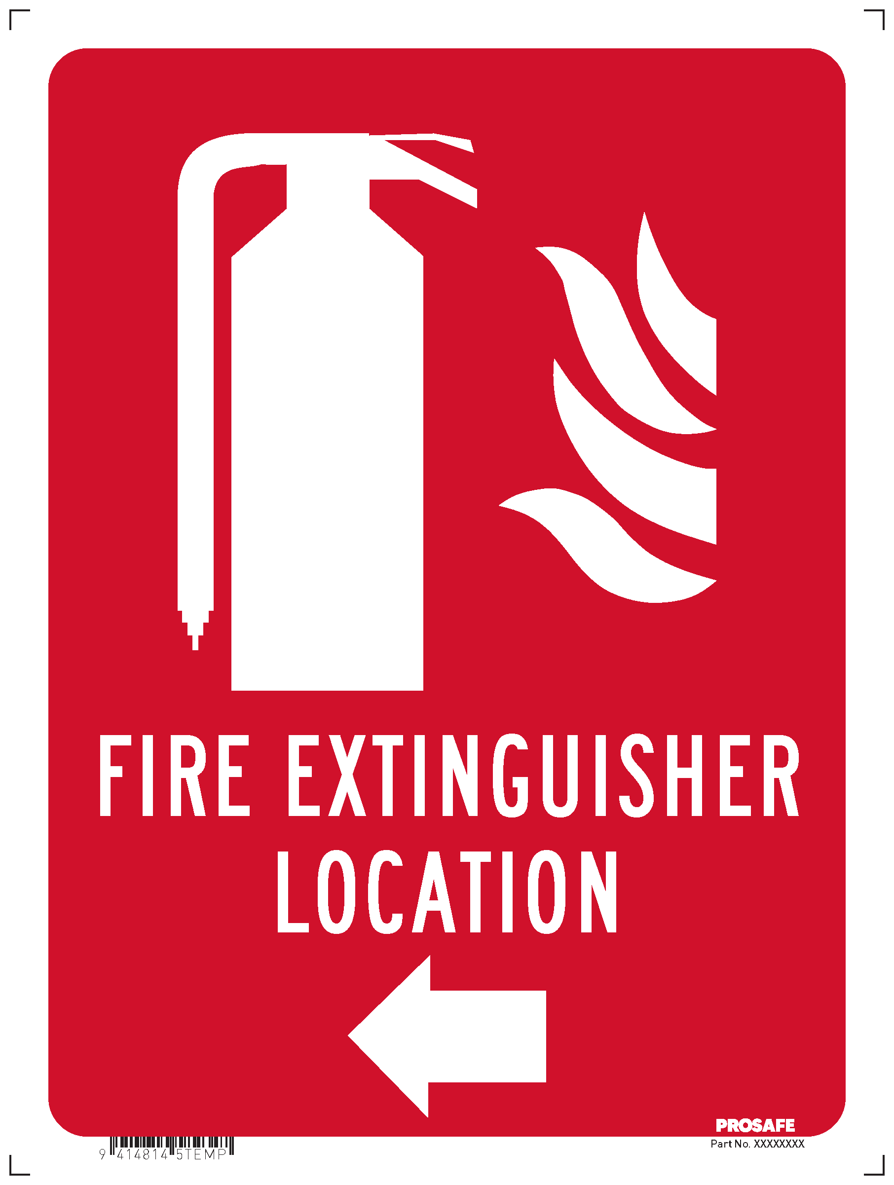 FIRE SIGN | FIRE EXTINGUISHER LEFT ARROW-W300mm x H450mm (Each) for ...