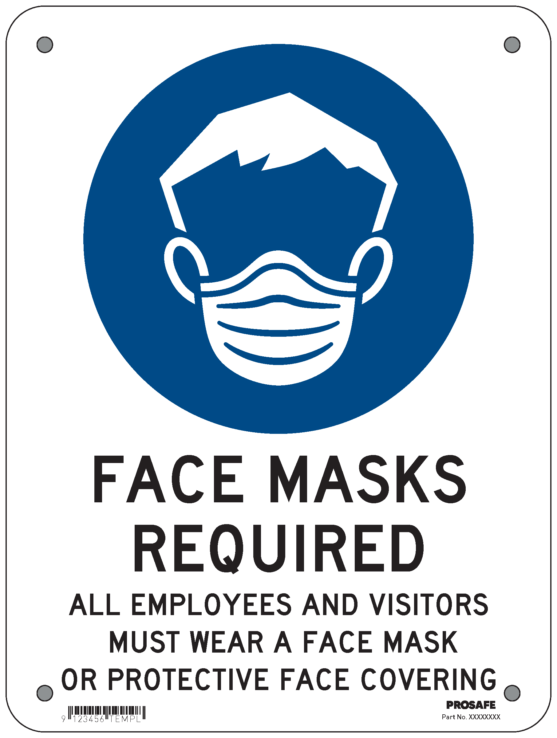 NOTICE SIGN | FACE COVERING REQUIRED (Each) for sale - NZ Safety ...
