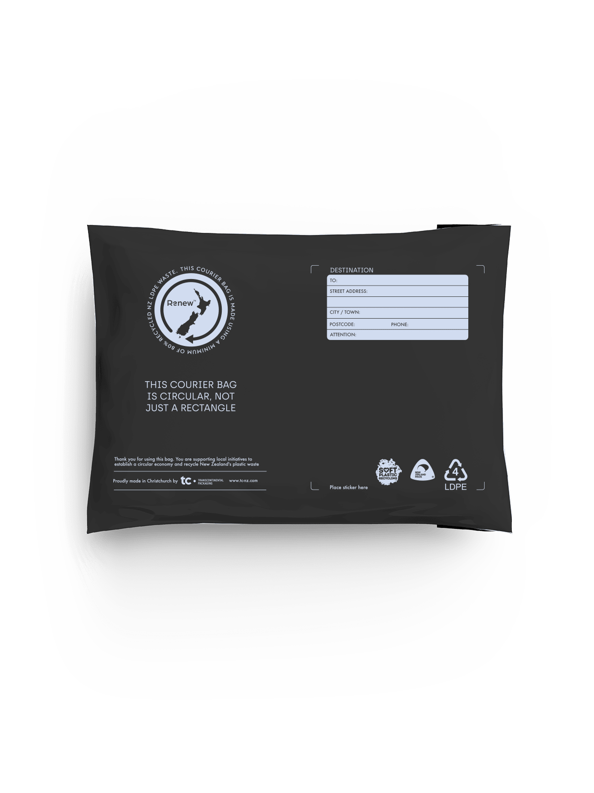 Recycled Courier Bag A5 LDPE-190mm W x 280mm L-50-Pack for sale - NZ ...