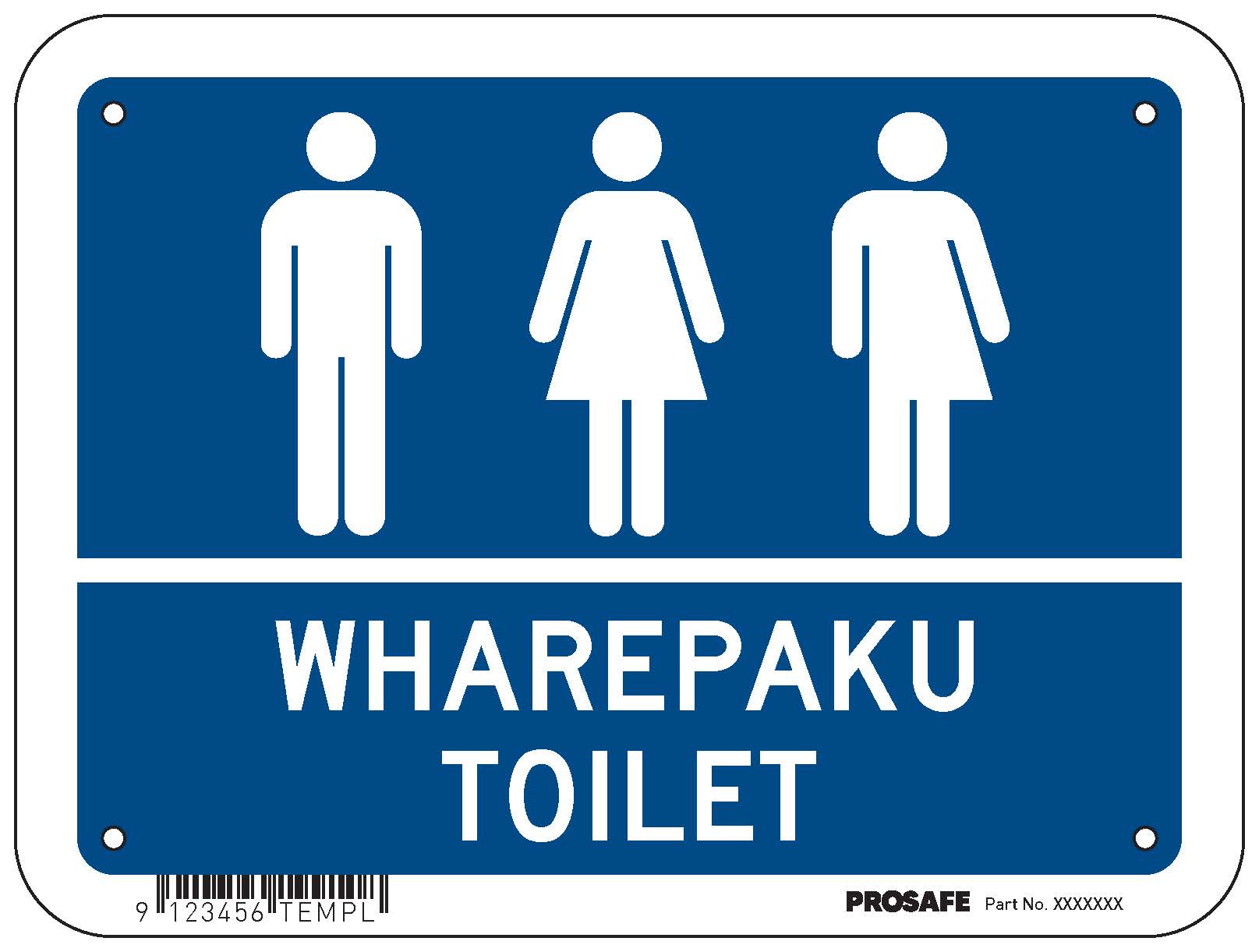 Te Reo Maori Sign | Wharepaku-Toilet-200mm x 150mm,SAV 1.6mm (Each) for ...