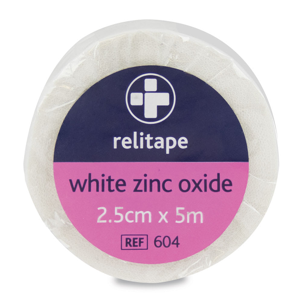 Relitape White Zinc Oxide-2.5cm x 5m (Roll) for sale - NZ Safety ...