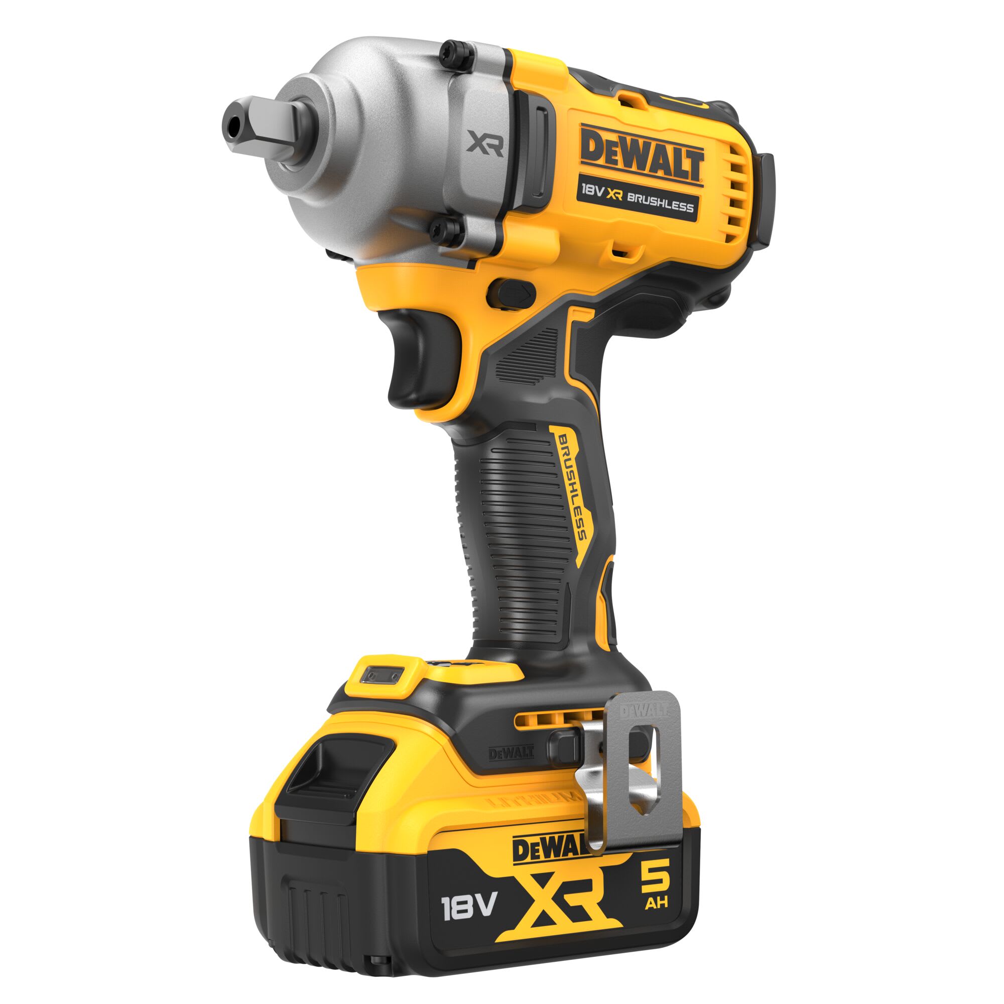 DeWALT 18V XR Brushless Cordless Impact Wrench-1/2"-with Detent Pin-Kit ...