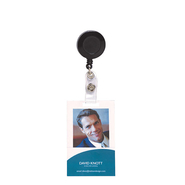 Rexel Retractable ID Card Holder with S Black-Each for sale - NZ Safety ...