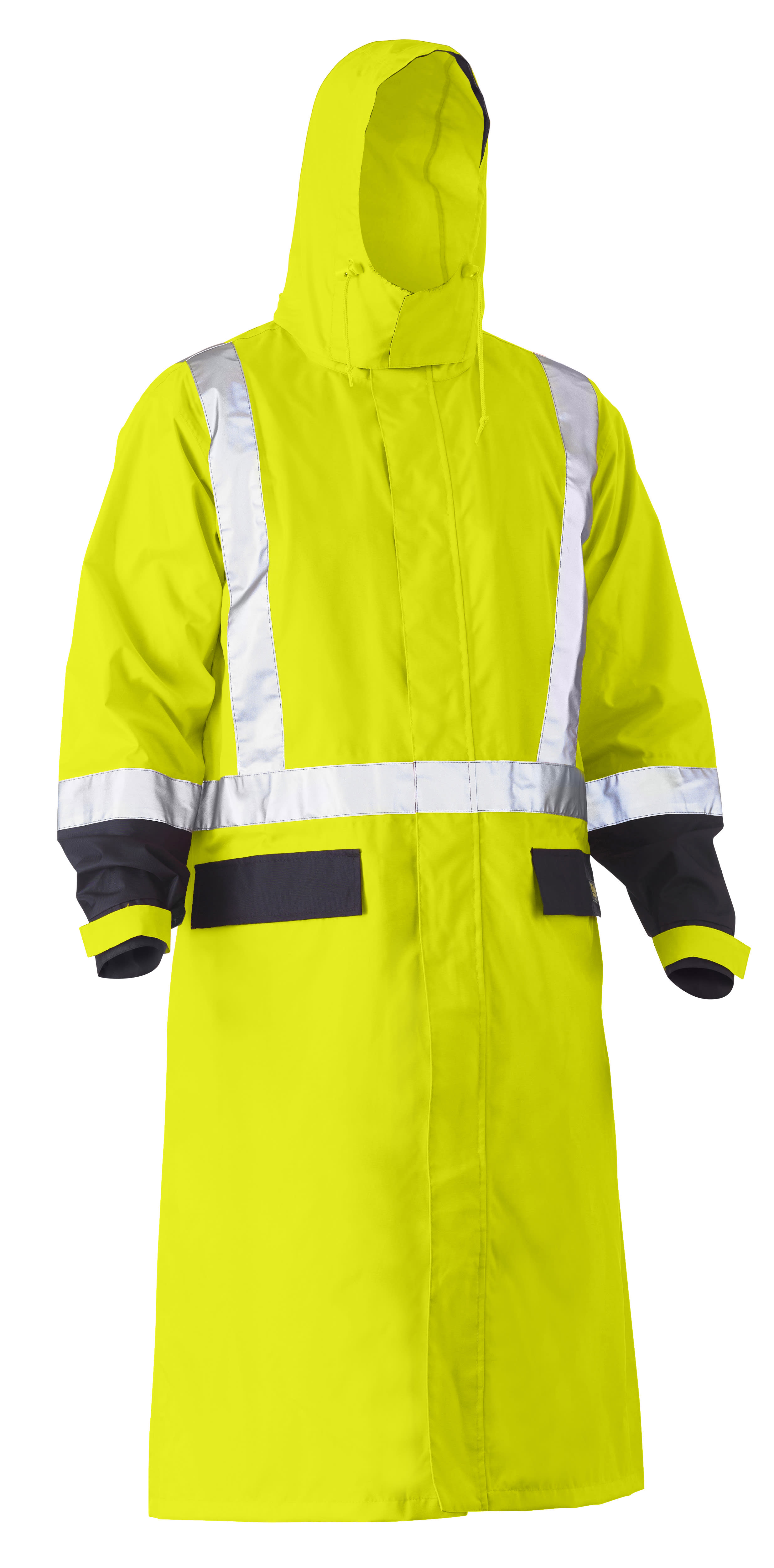 Bisley, Hi Vis Taped Long Rain Coat, BJ6961T (Each) for sale - NZ ...