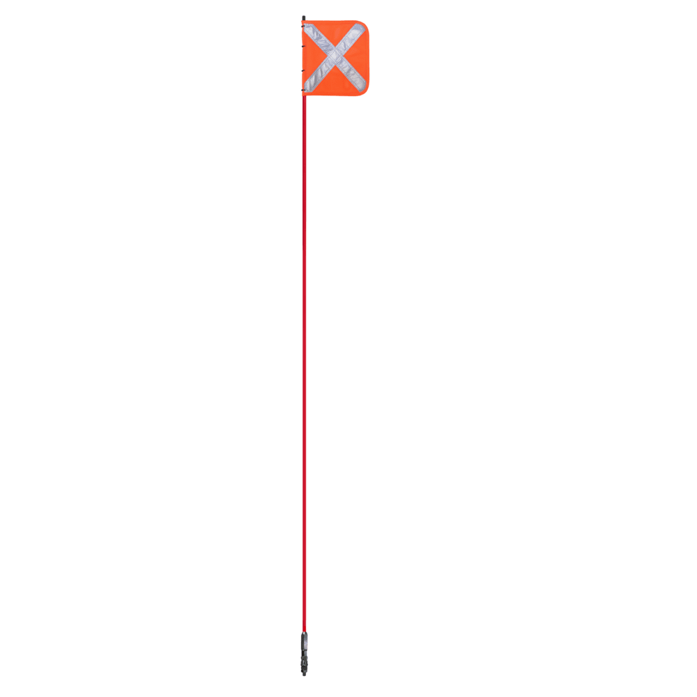 Vehicle Safety Flag | X Orange Mesh, Reflective-Height 2.5m (Each) for ...