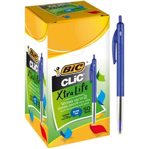 BIC Clic Blue Medium Ballpoint Pens-Box of 50 for sale - NZ Safety ...