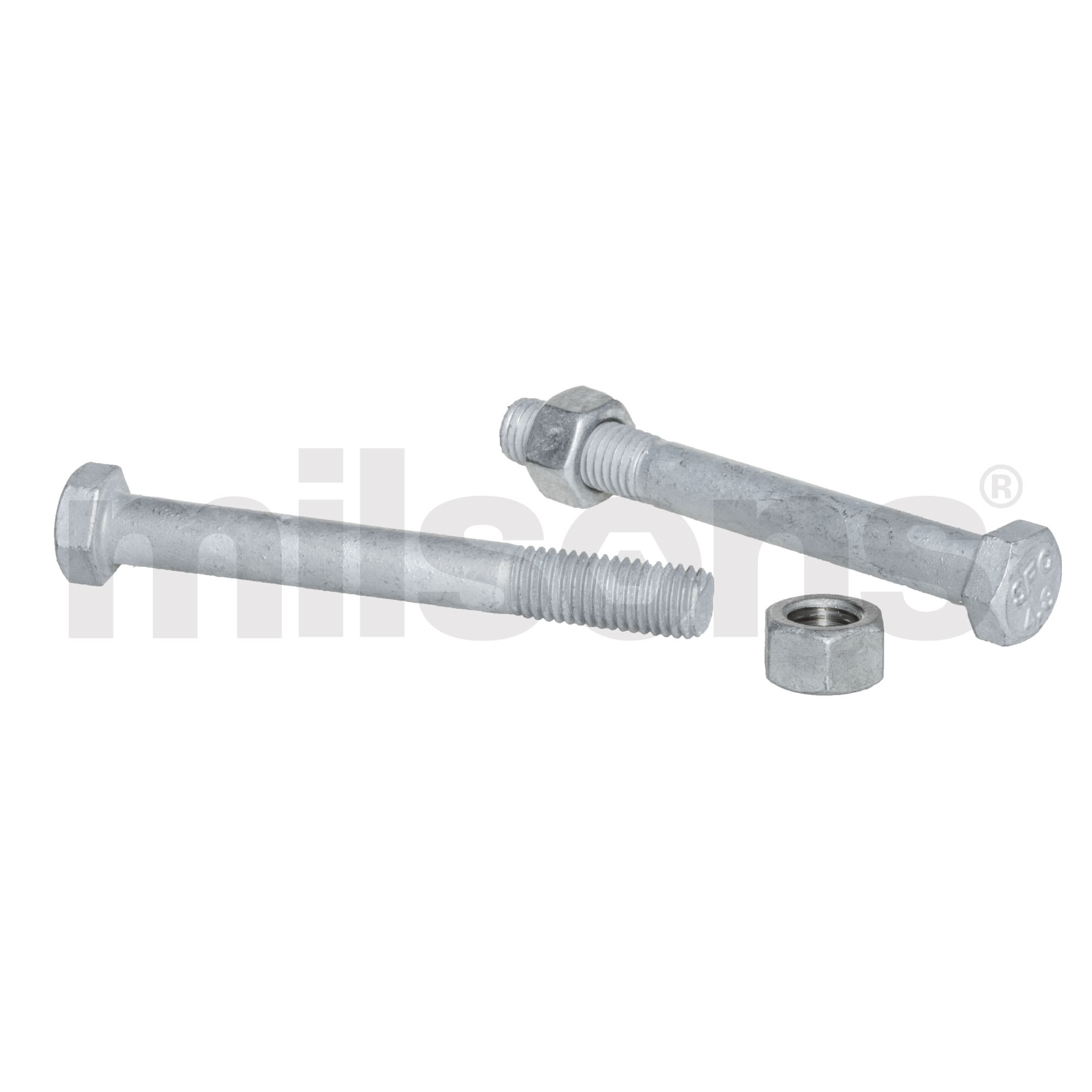 M24 x 350 Galvanised Mild Steel Bolt & Nut-15 Pack for sale - NZ Safety ...