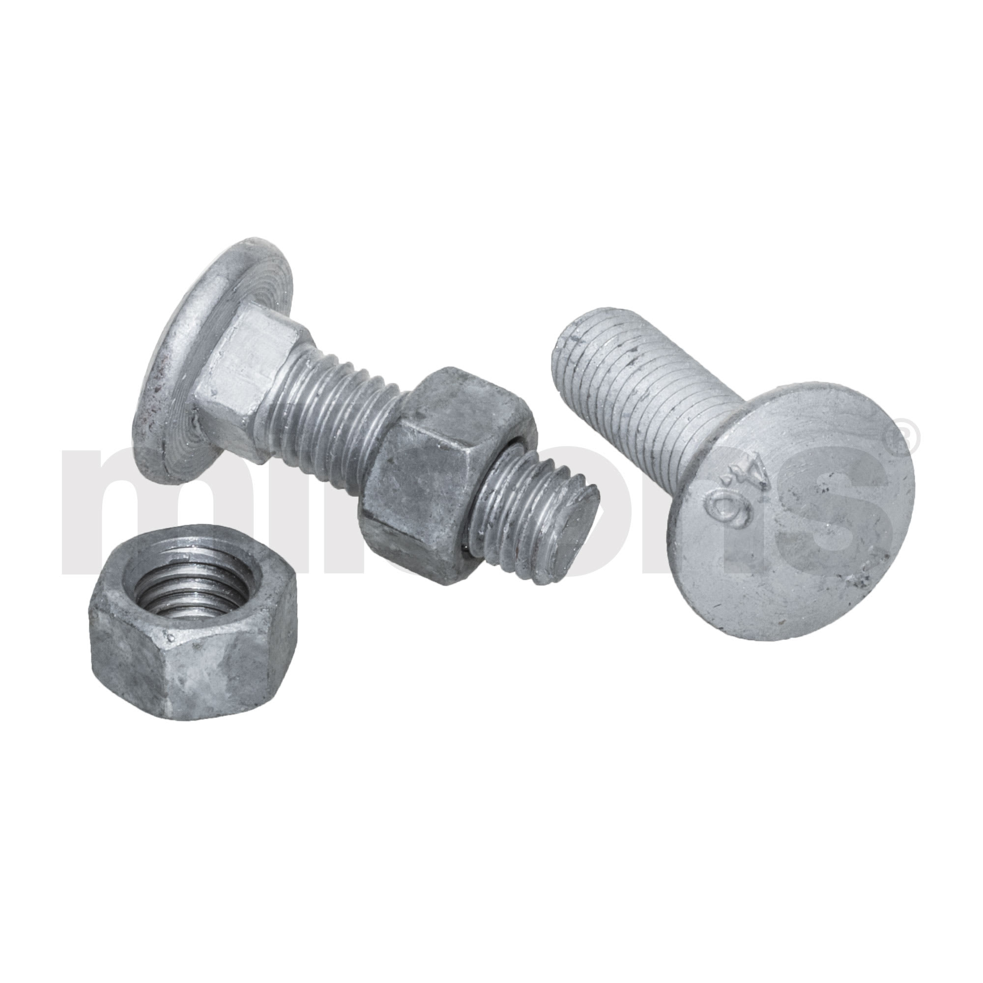 M16 x 240 Mild Steel Galvanised Coach Bolt & Nut-15 Pack for sale - NZ ...
