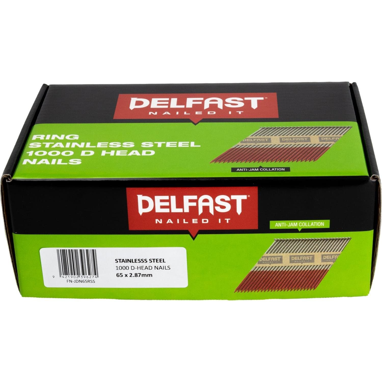Delfast D Head Collated Stainless Steel Nails-65 x 2.87mm-1000 (Box ...