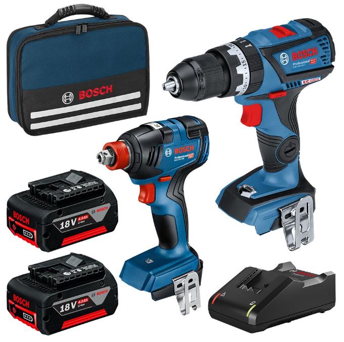 Bosch 18V Hammer Drill/Wrench 4.0Ah 0615991FH5-2 Piece-Combo Kit for ...