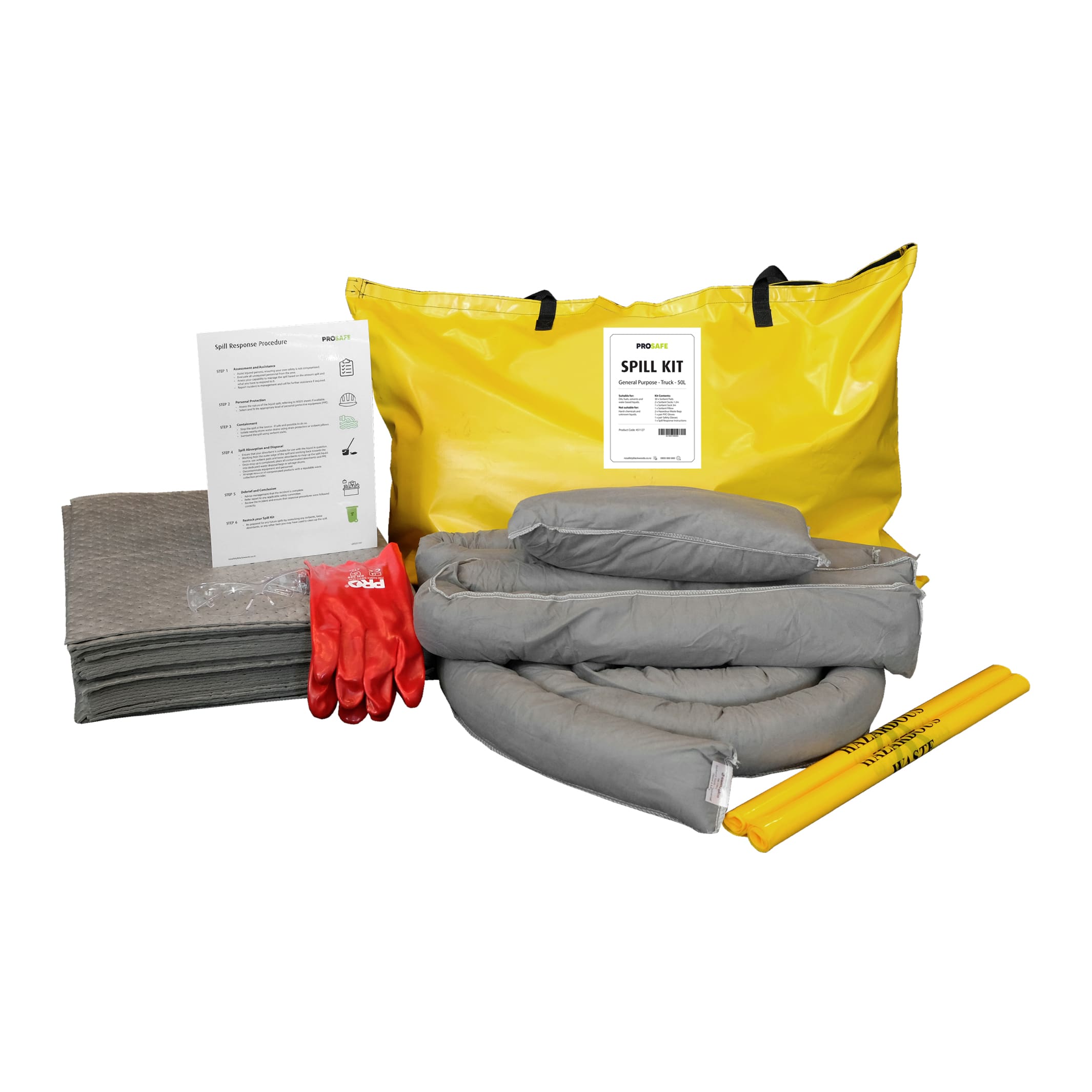 Prosafe General Purpose Spill Kit Standard 50L (Each) for sale - NZ ...
