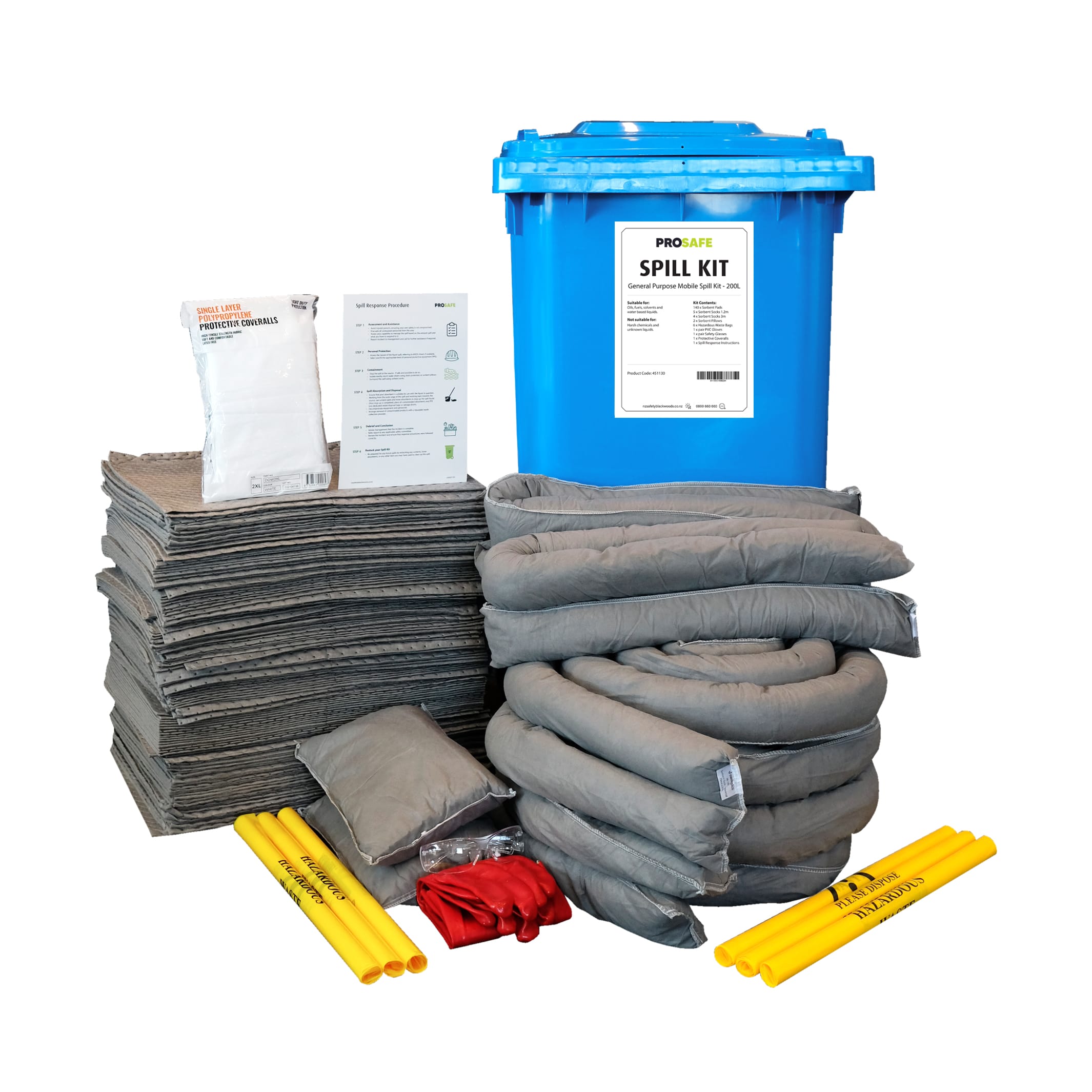 Prosafe General Purpose Spill Kit Standard 200L (Each) for sale - NZ ...