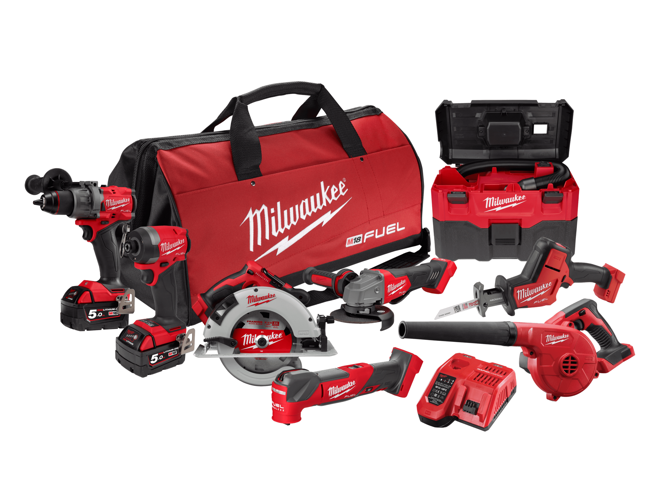 Milwaukee M18 Fuel 5.0Ah M18FPP8B3502B-8 Piece-Combo Kit for sale - NZ ...