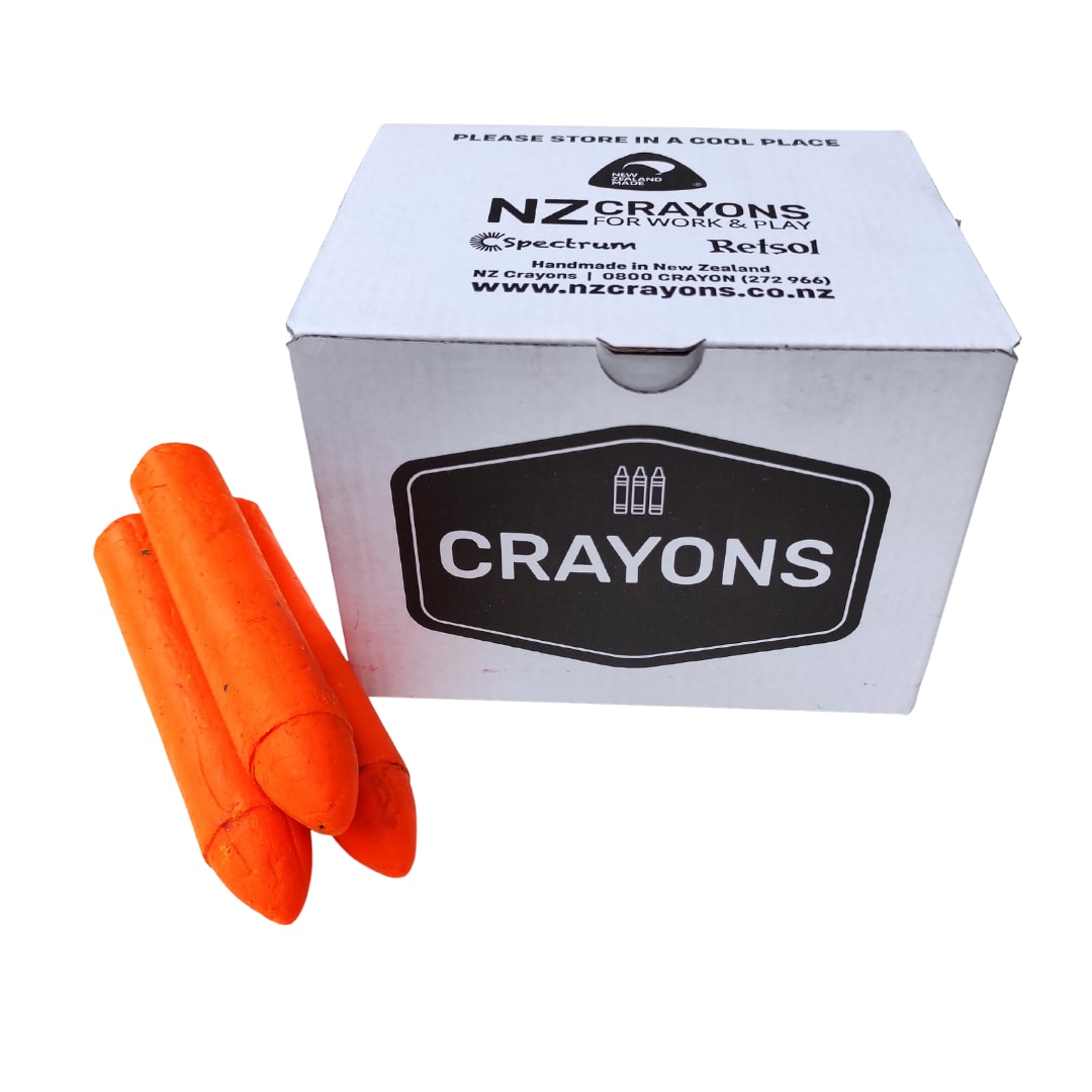 Spectrum Giant Hard Marking Crayon Orange-20-Box for sale - NZ Safety ...