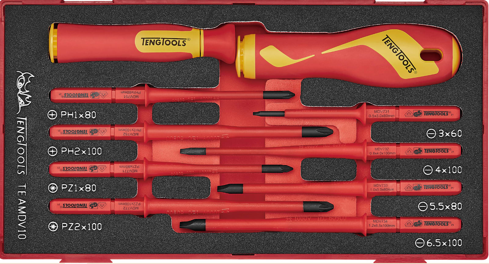 Teng Interchangeable Blade Set Insulated-270 x 143 x 50mm-10 Piece-Set ...