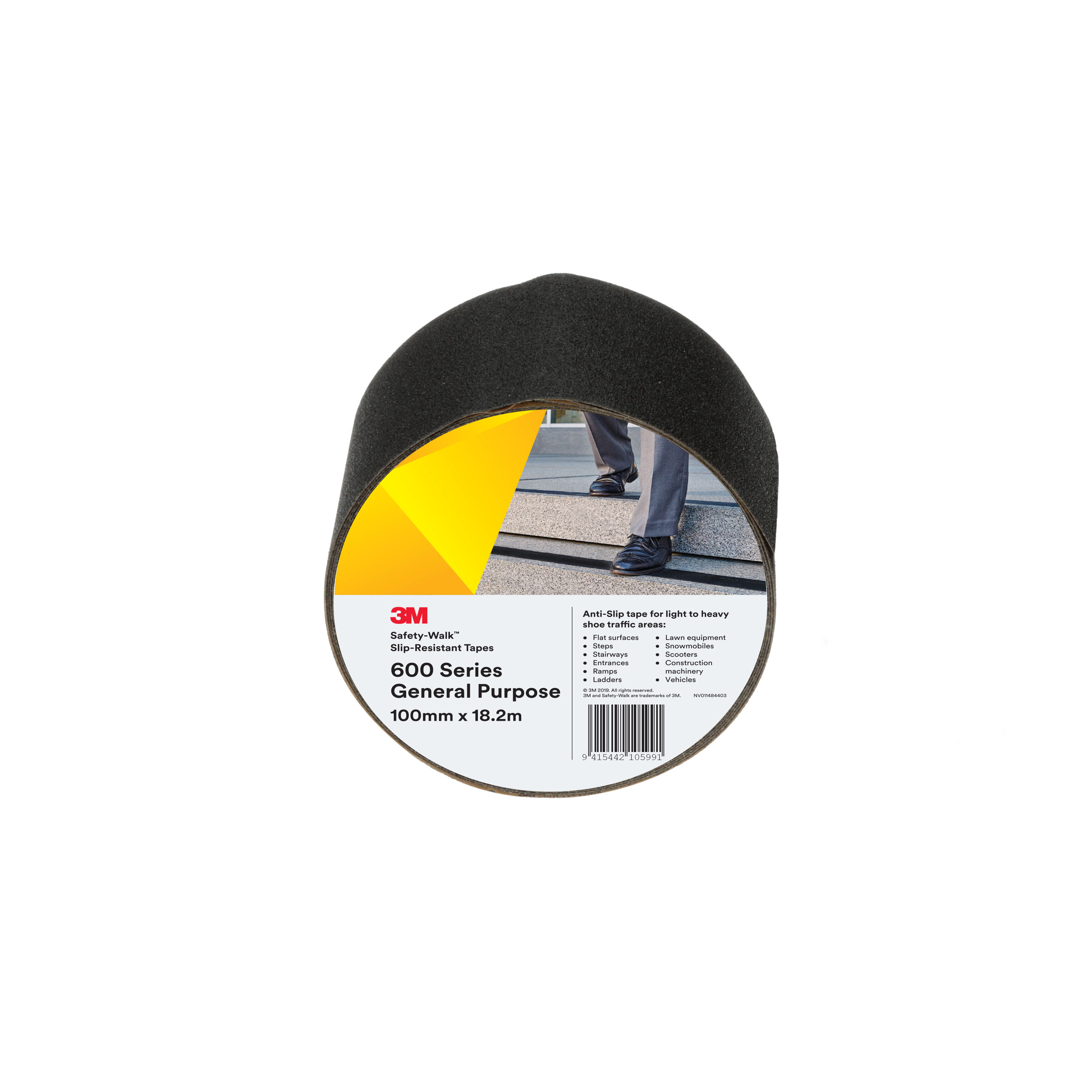 3M 610 Safety-Walk Tape Slip-Resistant-100mmx18.3m-Roll for sale - NZ ...