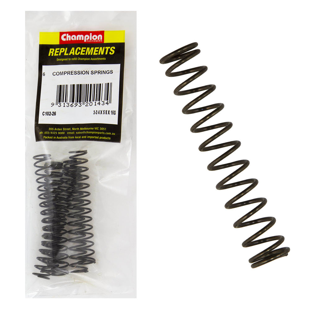 Champion Compression Spring-Pack of 6 (Packet) for sale - NZ Safety ...