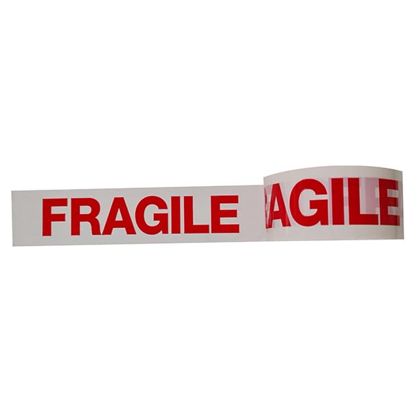 Fragile Warning Tape - Red on White-48mm x 66m-Roll for sale - NZ ...