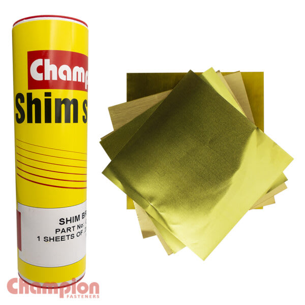 Champion Brass Shim Stock Roll-0.25 x 150 x 150mm-6 Pack (Packet) for ...