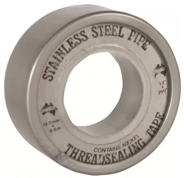 Unasco Stainless Steel Thread Sealing Tape-12mm x 6.5m (Each) for sale ...