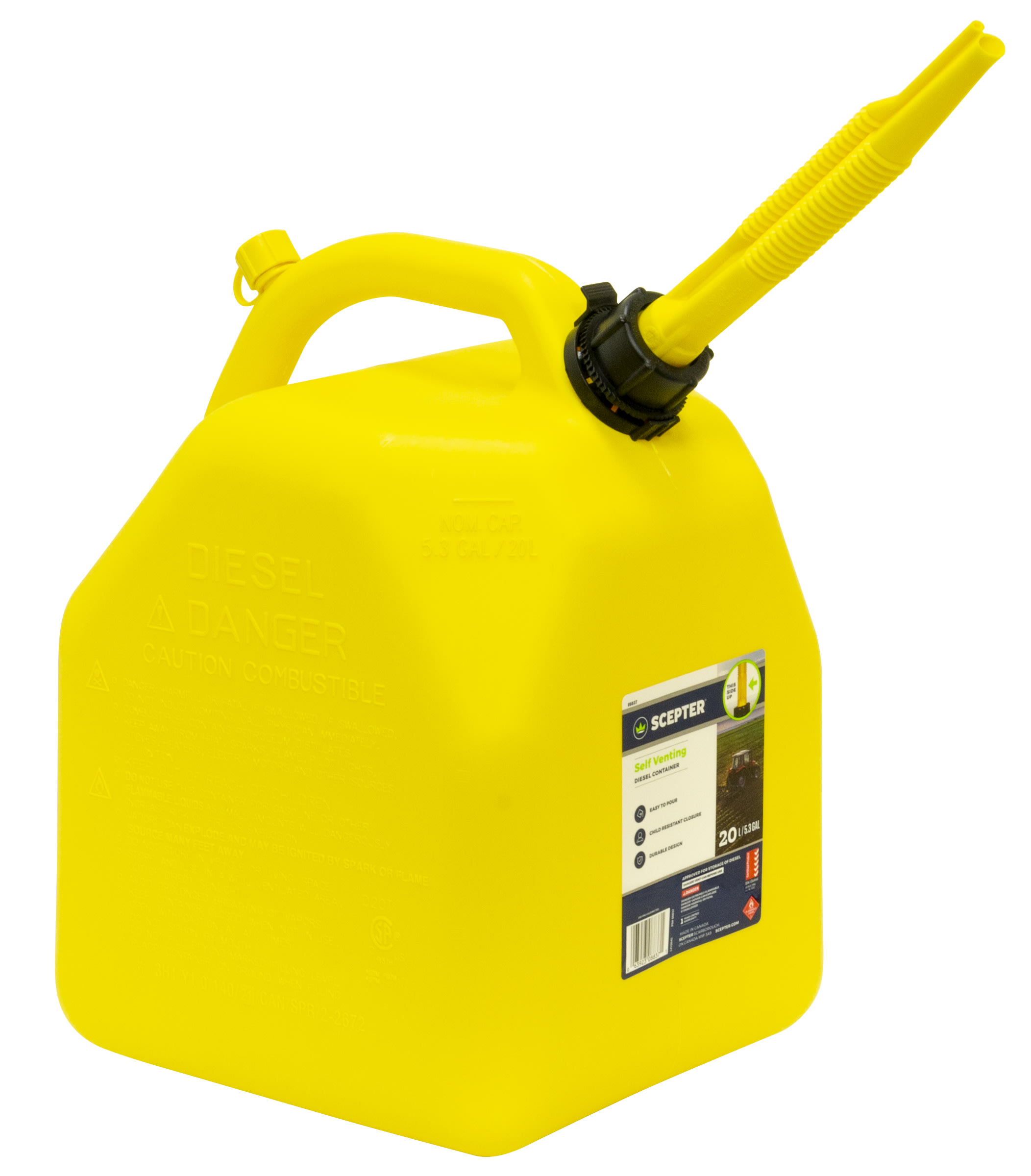 Scepter Self Venting Plastic Fuel Can 20L Diesel (Each) for sale - NZ ...