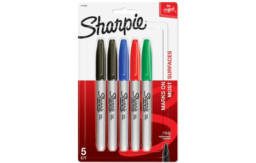 Sharpie Permanent Marker Fine Tip Assorted Color-Pack of 5 for sale ...