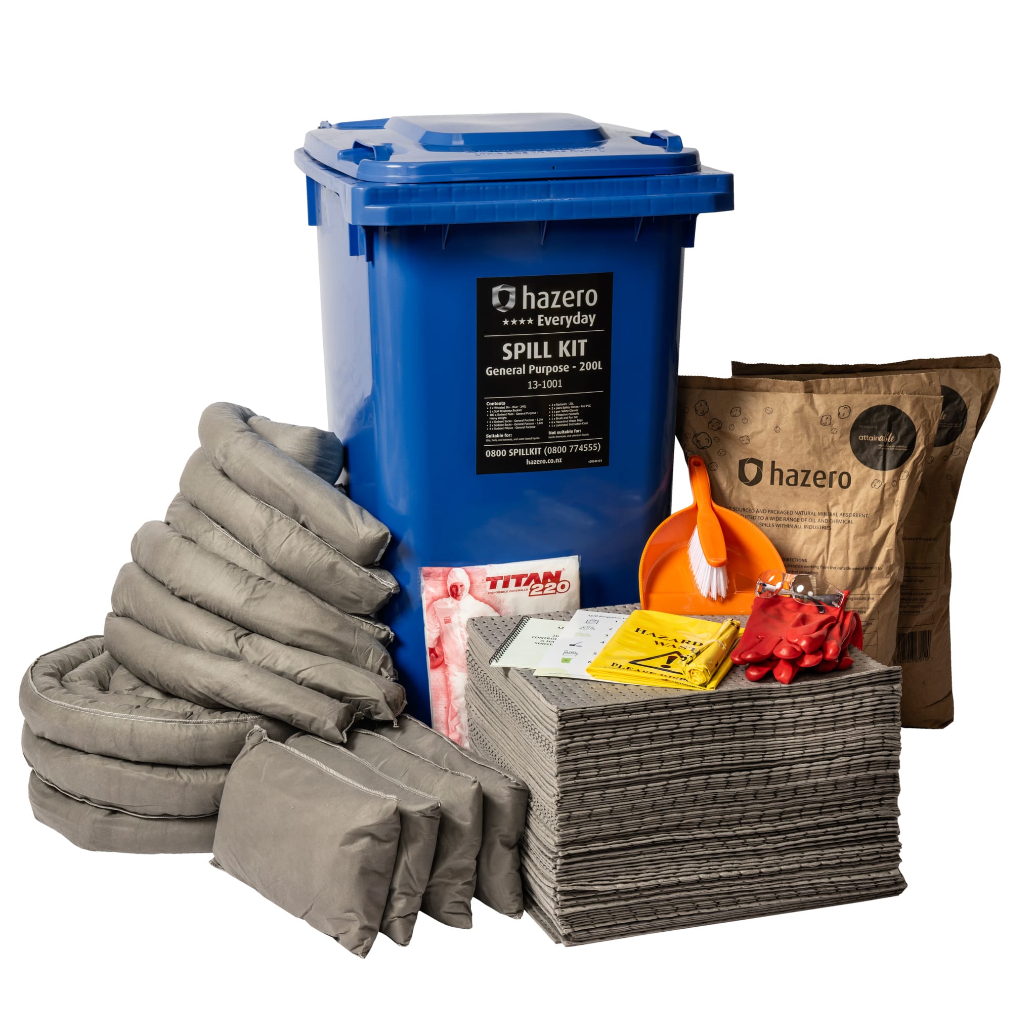 Hazero Mobile Spill Kit - General Purpose 200L (Each) for sale - NZ ...