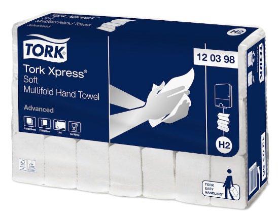 Tork H2 Xpress 1ply Advanced Multifold Paper Towel-185 Sheets-Case of ...