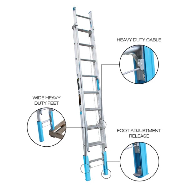 Easy Access Trade Series 13 Step Extension Ladder-4.41m to 7.15m (Each ...