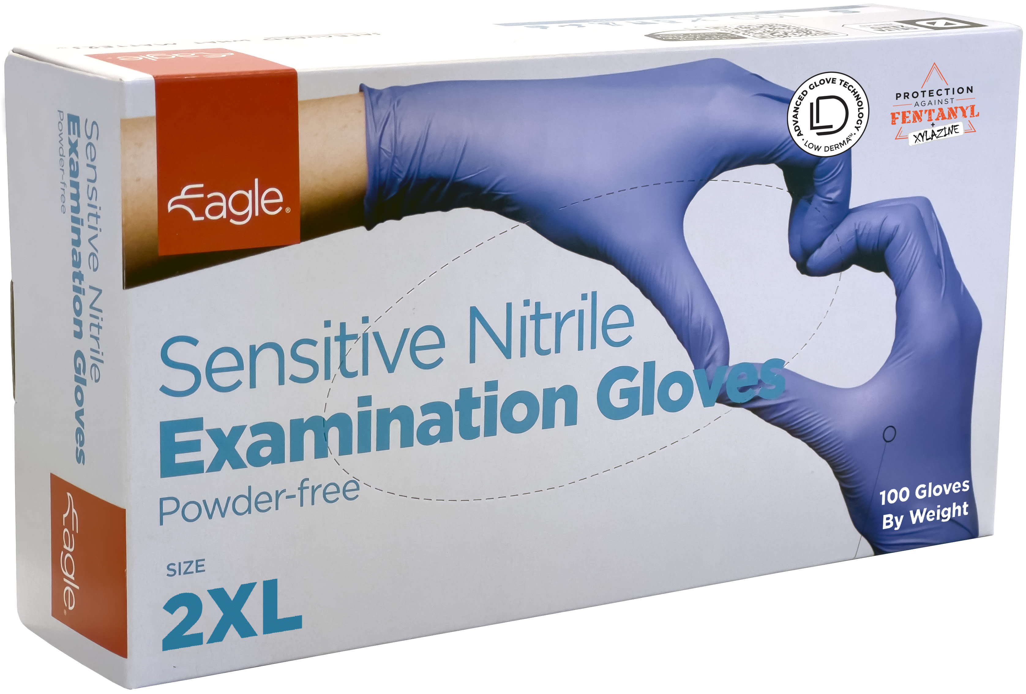 Eagle Sensitive Nitrile Gloves Powder Free-XS-2XL-Pack of 100 (Packet ...