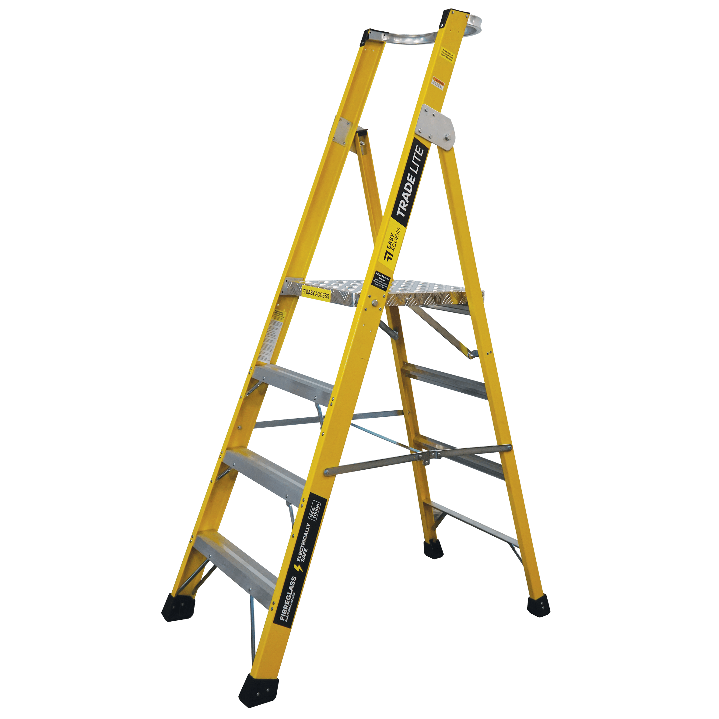 TradeLite 4 Step Fibreglass Platform Ladder 150kg-Each for sale | NZ ...