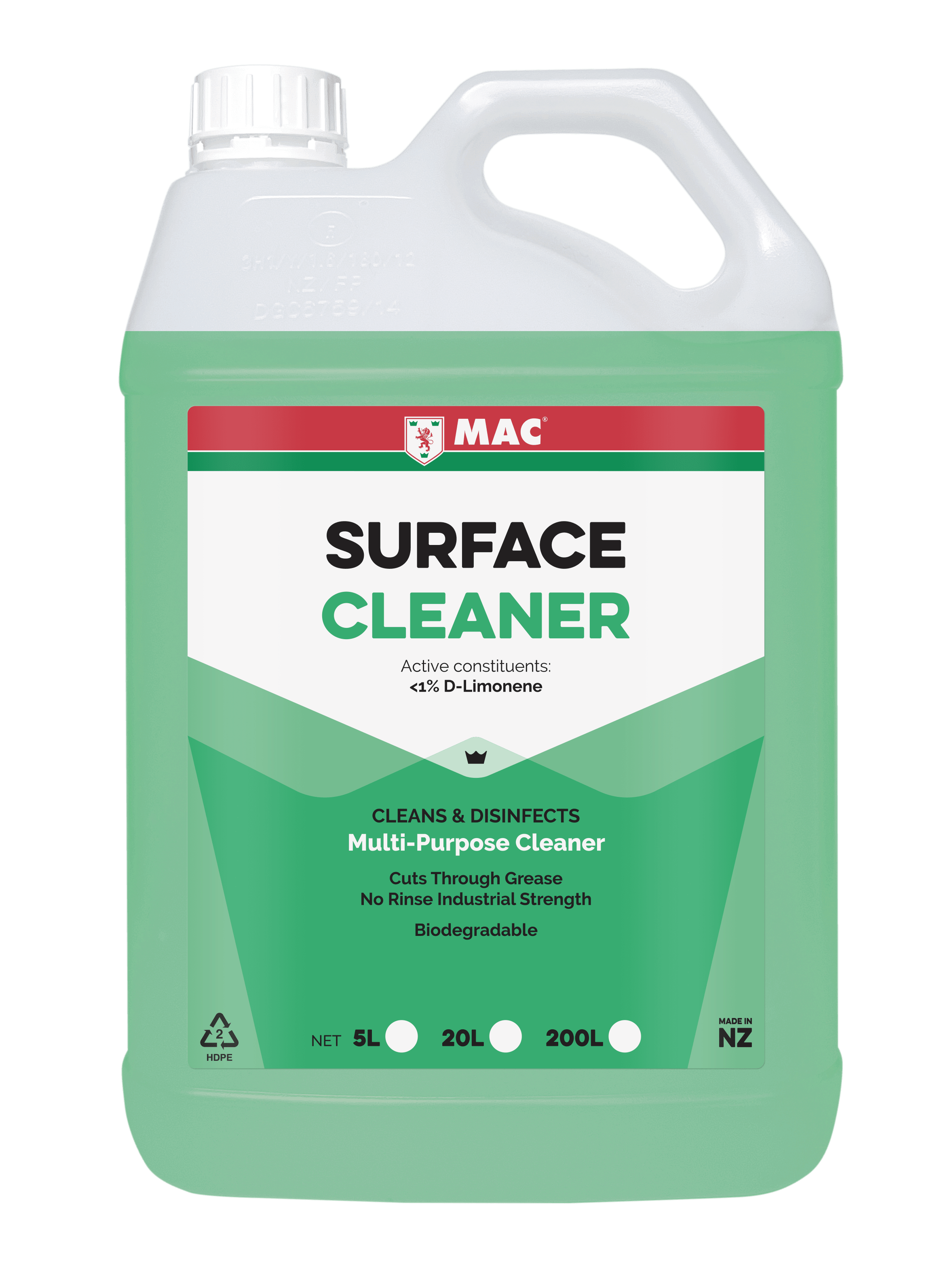 MAC Multi Purpose Surface Cleaner-5L-Each for sale | NZ Safety Blackwoods